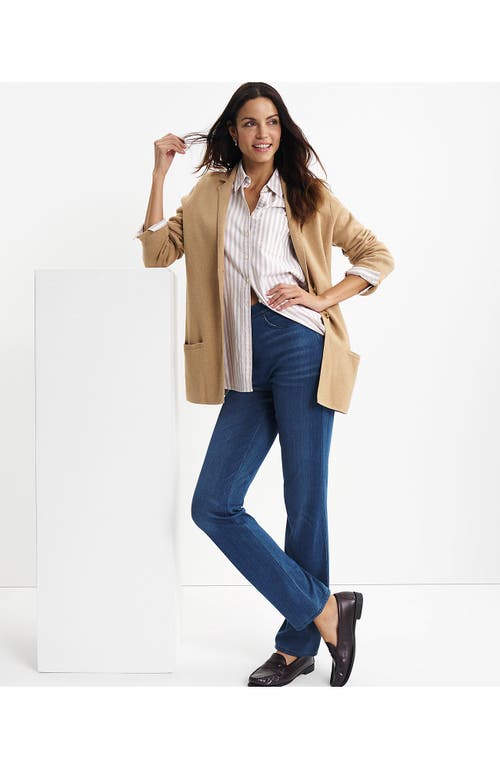LANDS' END Starfish High Rise Knit Denim Straight Jeans